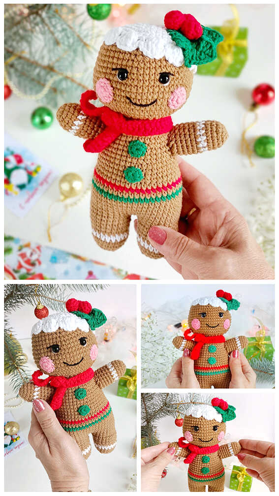 Amigurumi Gingerbread Man for Christmas Crochet Pattern - Amigurumi
