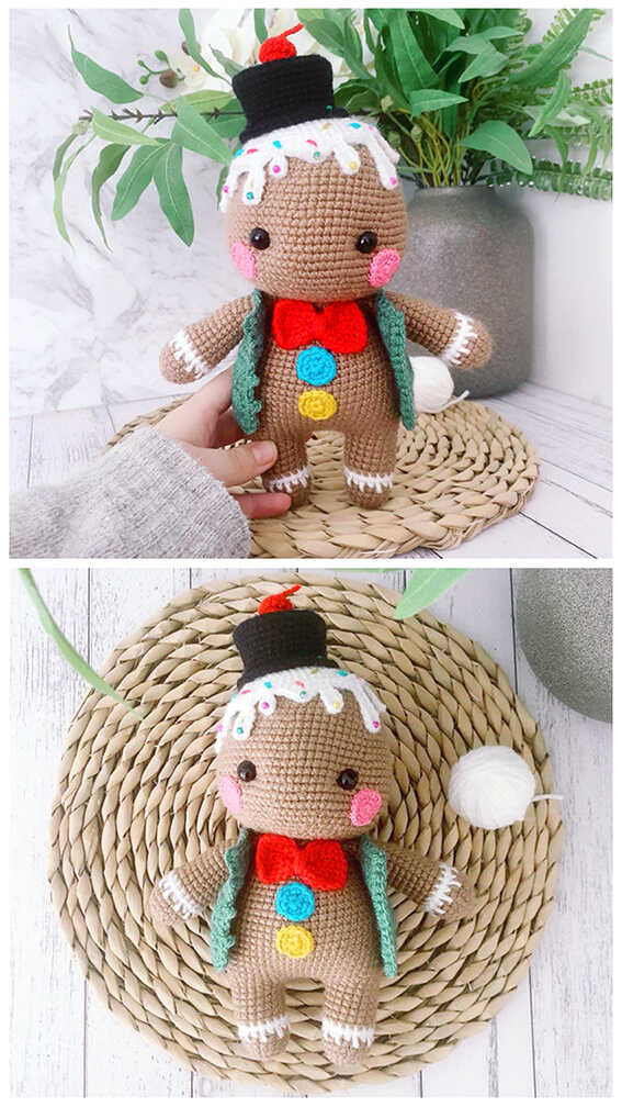 Amigurumi Gingerbread Man for Christmas Crochet Pattern - Amigurumi