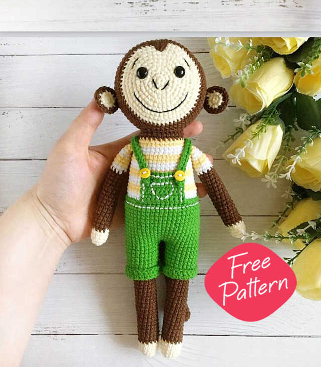 Crochet Monkey Dudu Amigurumi Free Pattern - Amigurumi