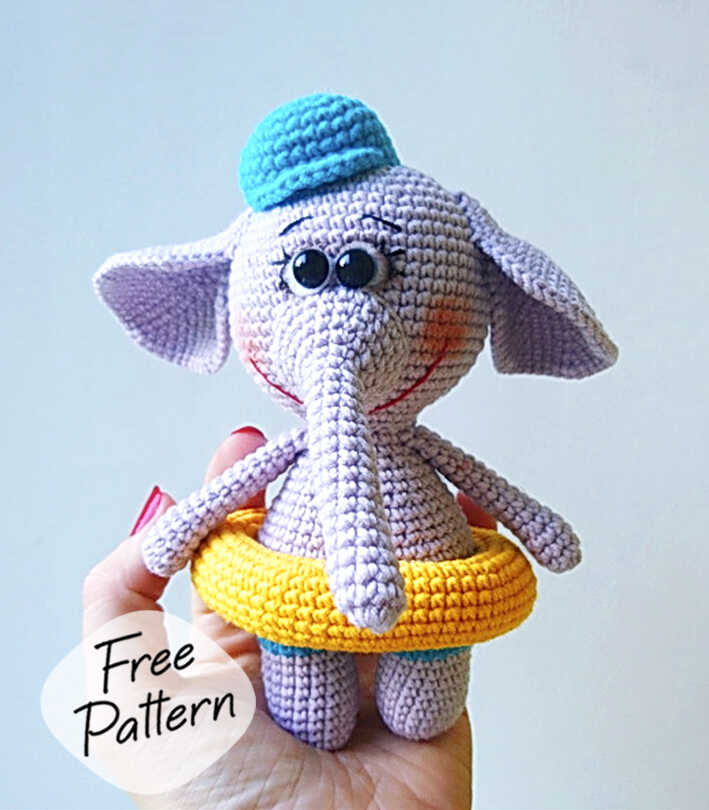 Crochet Cute Elephant Amigurumi Free Pattern - Amigurumi