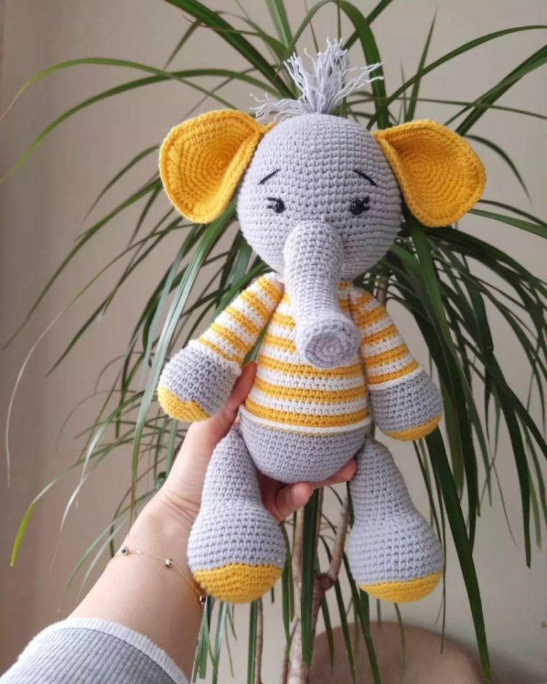 Crochet Cute Elephant Amigurumi Free Pattern - Amigurumi