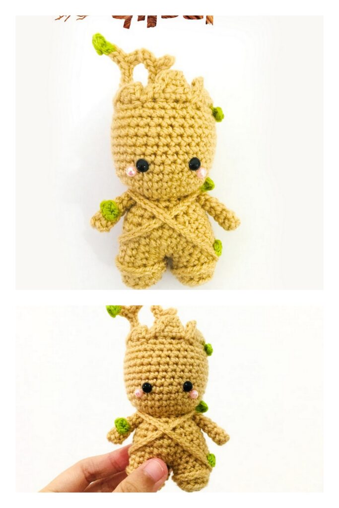 Crochet Baby Groot Amigurumi Free Pattern - Amigurumi