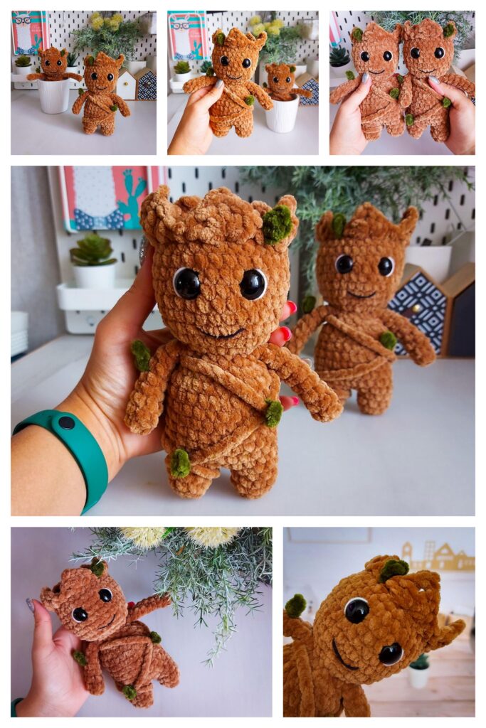 Crochet Baby Groot Amigurumi Free Pattern - Amigurumi