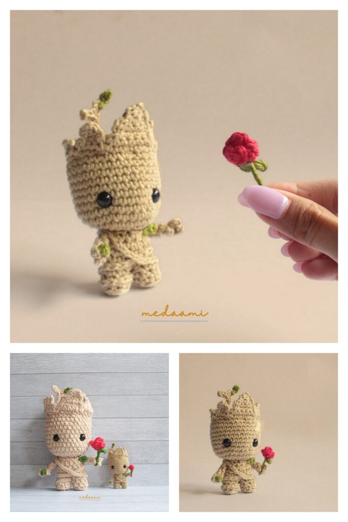 Crochet Baby Groot Amigurumi Free Pattern - Amigurumi