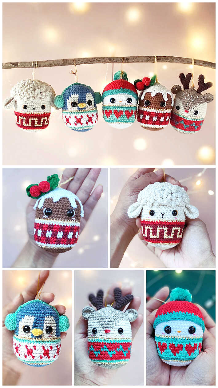 Crochet Christmas Ornament Free Pattern - Amigurumi