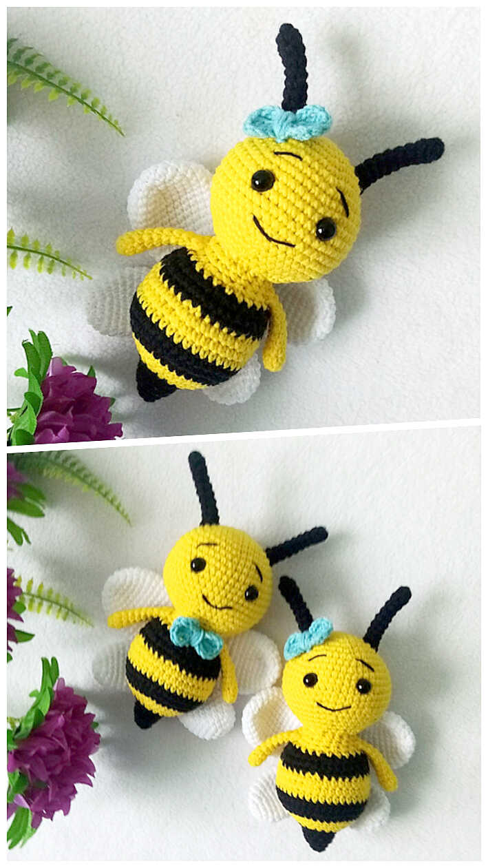 Little Bee Amigurumi Crochet Free Pattern - Amigurumi