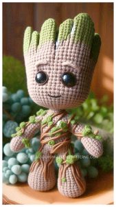 Crochet Baby Groot Amigurumi Free Pattern - Amigurumi
