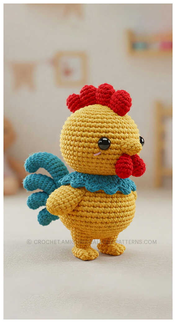 Amigurumi Rooster Crochet Free Pattern - Amigurumi