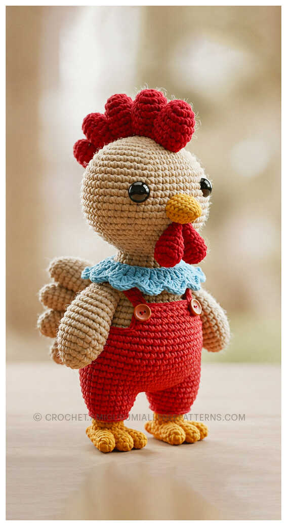 Amigurumi Rooster Crochet Free Pattern - Amigurumi