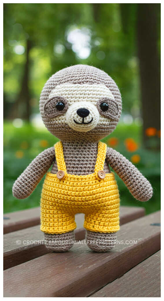 Amigurumi Sloth Free Crochet Pattern - Amigurumi