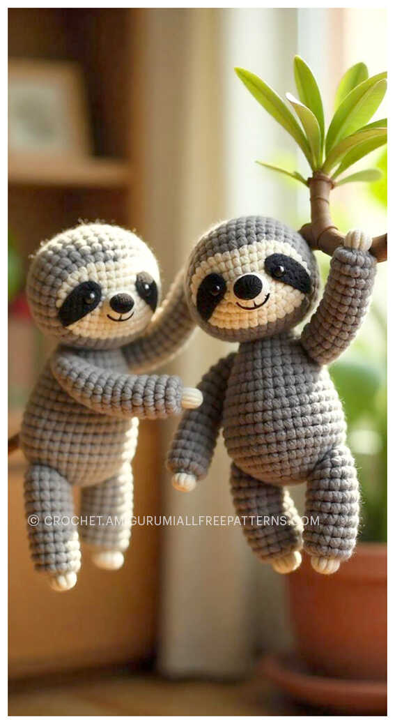Amigurumi Sloth Free Crochet Pattern - Amigurumi