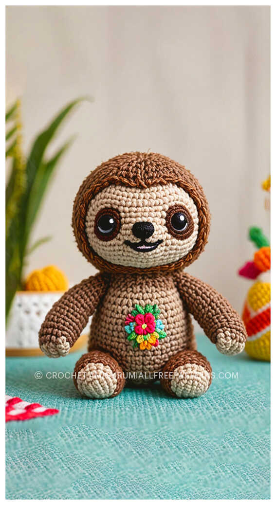Amigurumi Sloth Free Crochet Pattern - Amigurumi