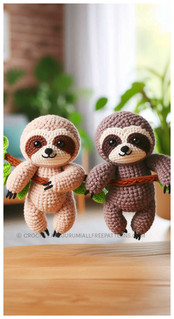 Amigurumi Sloth Free Crochet Pattern - Amigurumi