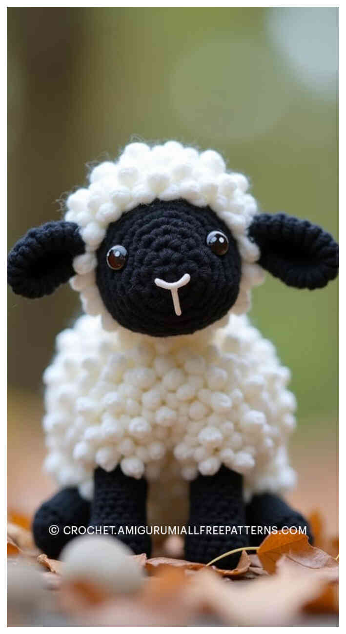 Amigurumi Cute Sheep Keychain Free Crochet Pattern - Amigurumi