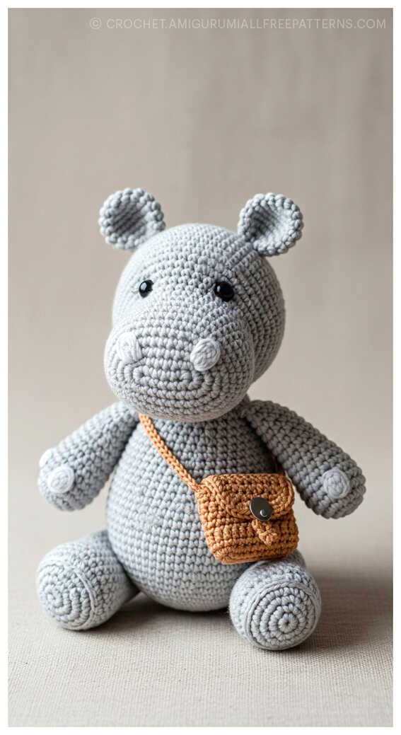 Gasha the Hippo Amigurumi Crochet Free Pattern - Amigurumi