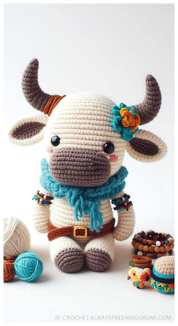 Lovely Bull Amigurumi Crochet Free Pattern - Amigurumi