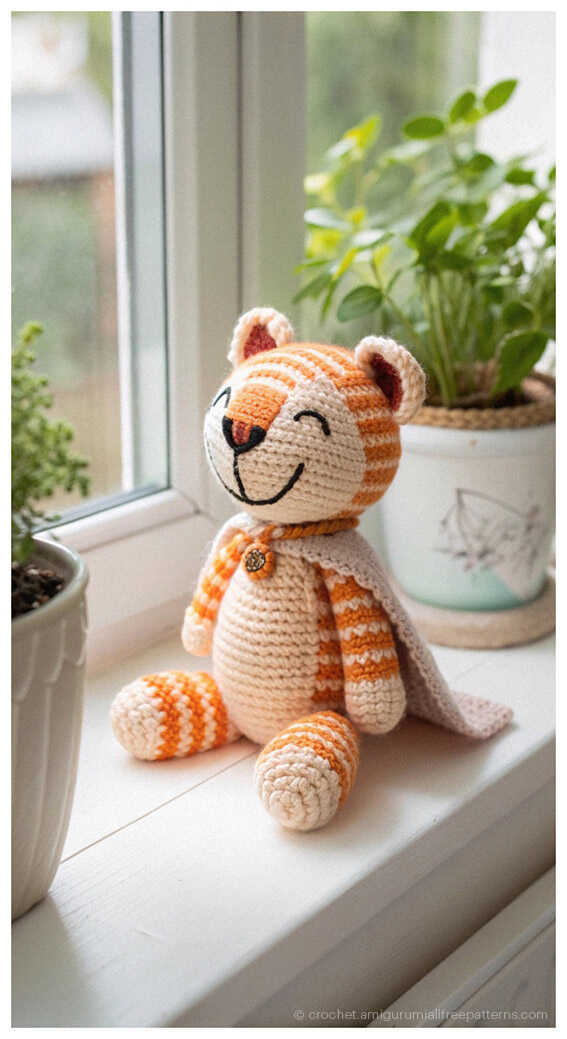 Free Easy Tiger Amigurumi Crochet Pattern: Beginner Friendly - Amigurumi